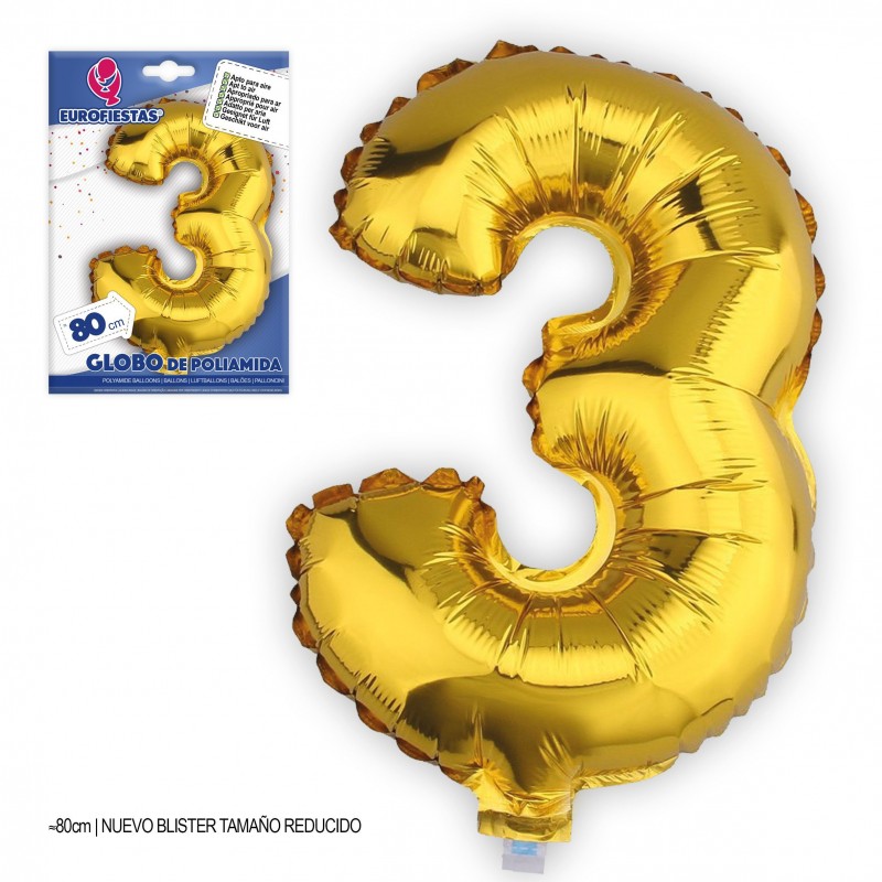 Balão De Poliamida Número 3 Com Altura ˜80Cm.