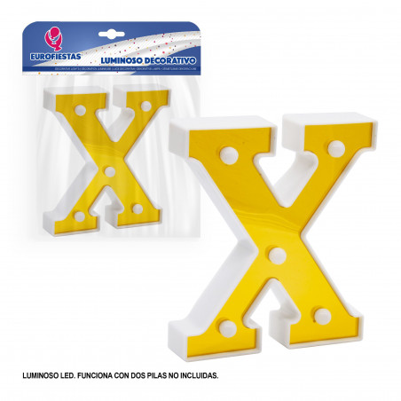 Letra LED 16Cm Ouro X