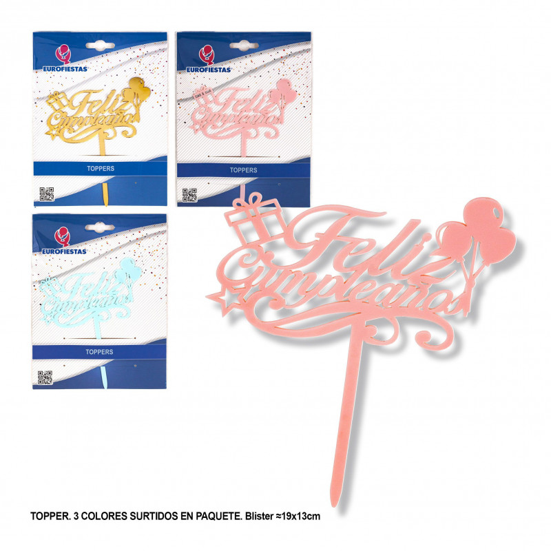 Topper Feliz Aniversário