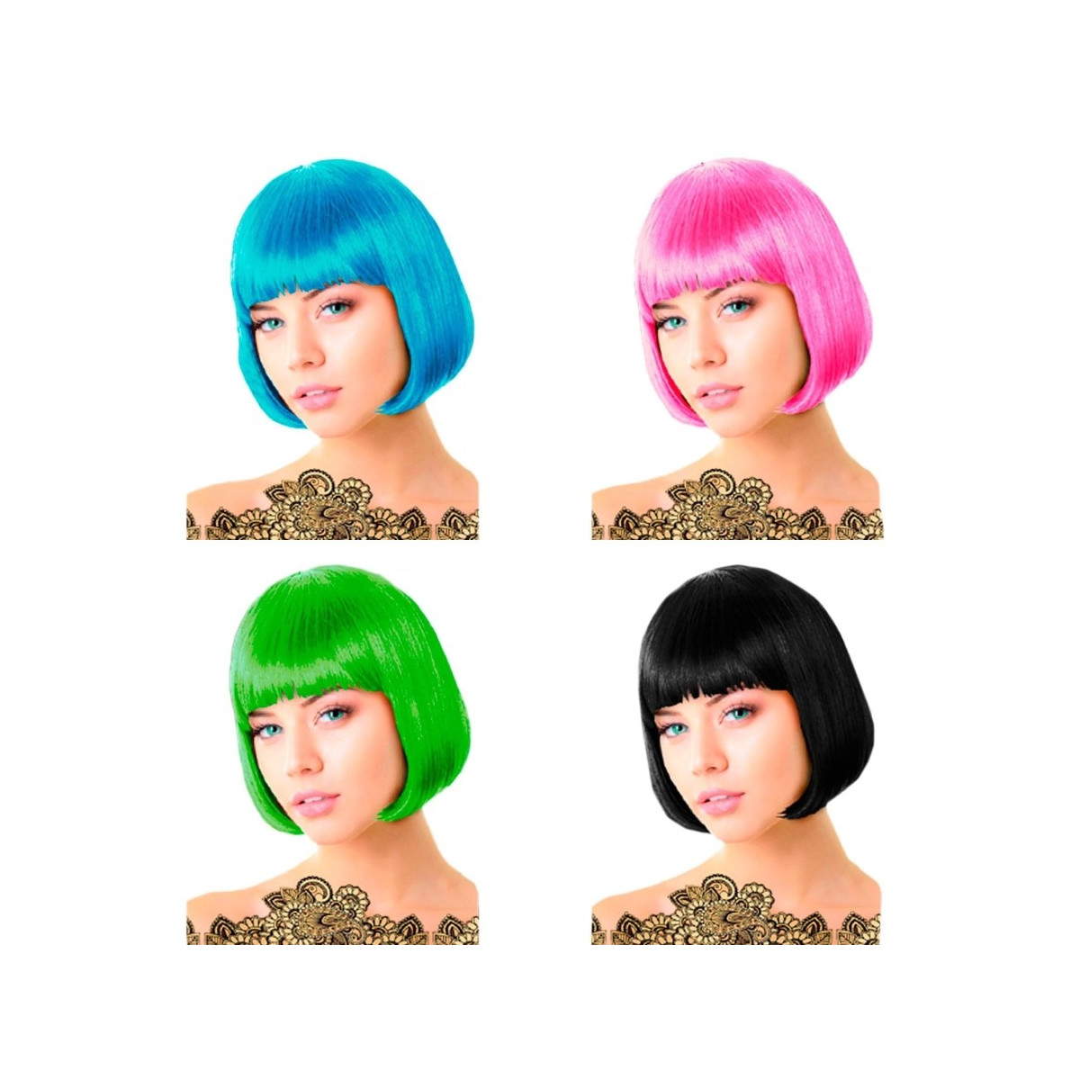 Peruca Colorida Curta